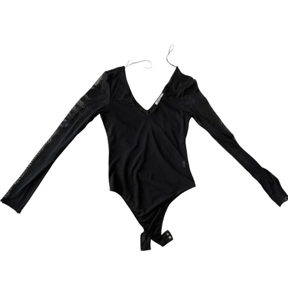 Socialite | Tops | Socialite Sheer Black Bodysuit | Poshmark